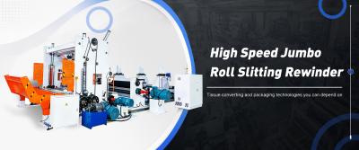 China PLC With Touch Screen Control System Jumbo Roll Slitting Machine Jumbo Roll 2550mm Or 2950mm Perforation 4 PCS Customizable for sale