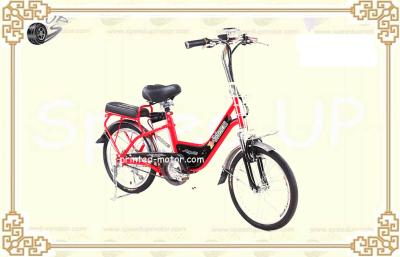 China Red Eco Friendly Girls Kids Lithium Battery Powered Bike with Gear HUB Motor 20 Inch for sale