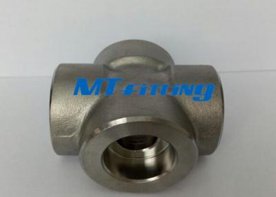 China JS B0203 Forged High Pressure Pipe Fittings Welded Cross F321 / 317L Stainless Steel Socket for sale