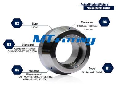 China F316 / 316L Forged High Pressure Pipe Fittings With Socket Welded for sale