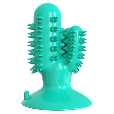 Cina Dente di forma del cactus che pulisce il morso di cane sveglio Toy With Customized Service dei giocattoli dell'animale domestico in vendita