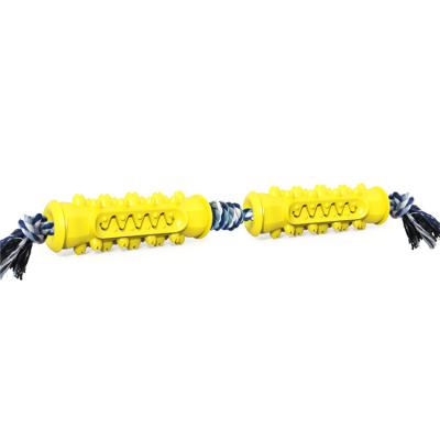 Cina New Design Bone Shape Dog Double Serrated Grinding Rod Teeth Clean Chew And Dog Chew Treat in vendita