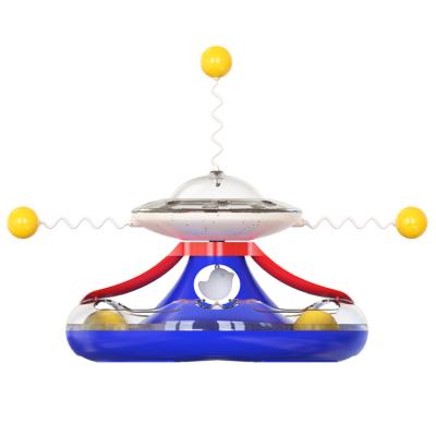 Cina Wholesale Cat Turntable Track Ball Windmill Leaking Food Cat Toy Funny Cat Stick in vendita