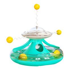 Cina Wholesale Cat Turntable Track Ball Windmill Leaking Food Cat Toy Funny Cat Stick in vendita