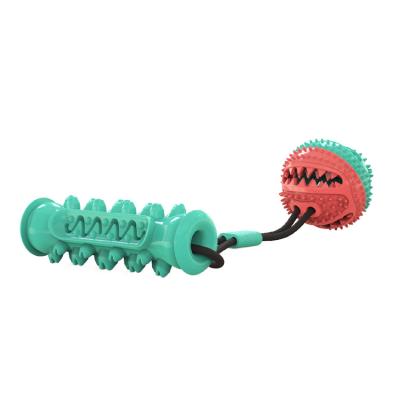 中国 Wholesale Rubber Indestructible Treat Dispensing Ball Interactive Pet Ball Chew Dog Toy 販売のため