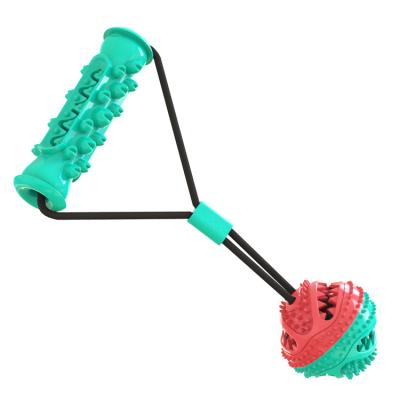 中国 Wholesale Rubber Indestructible Treat Dispensing Ball Interactive Pet Ball Chew Dog Toy 販売のため