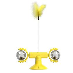 Cina Wholesale Interactive Bulk Turntable Windmill Cat Catnip Toy Feather Teaser Scratcher Pet Cat Toys in vendita