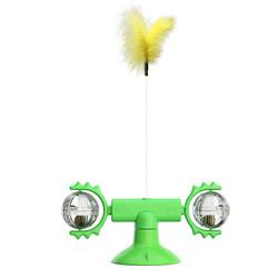 Cina Wholesale Interactive Bulk Turntable Windmill Cat Catnip Toy Feather Teaser Scratcher Pet Cat Toys in vendita