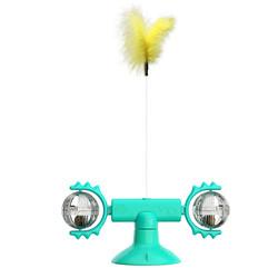Cina Wholesale Interactive Bulk Turntable Windmill Cat Catnip Toy Feather Teaser Scratcher Pet Cat Toys in vendita