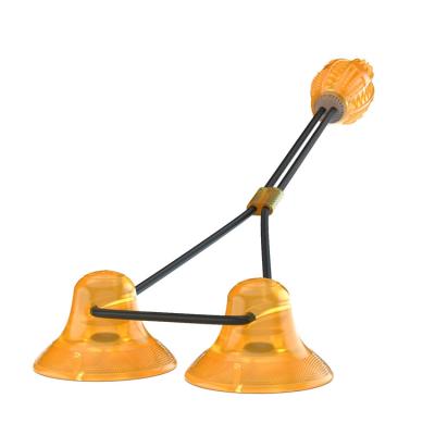 Cina Indestructible Rubber Dog Treat Ball Bite-resistant Double Sucker Chew Toy Dog Pet Toys With 2 Suction Cup Rope in vendita