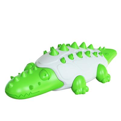 中国 Explosive Crocodile Leaking Ball Resistant To Biting Dog Bite Toy Teeth Cleaning Molar Stick Toy 販売のため