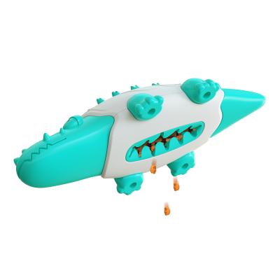 中国 Explosive Crocodile Leaking Ball Resistant To Biting Dog Bite Toy Teeth Cleaning Molar Stick Toy 販売のため