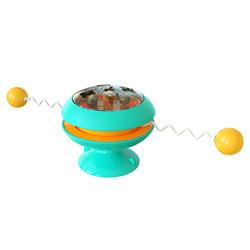 中国 Wholesale Pet Cat Toys Catnip Spinning Ball Toy Turntable Bite Resistant Toy Ball Interactive Cat Rod Wire Cat Supplies 販売のため
