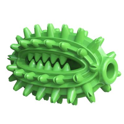中国 Clean Teeth Leaking Molar Dog Toothbrush Pet Toy Bite Resistant Dog Toy Ball 販売のため