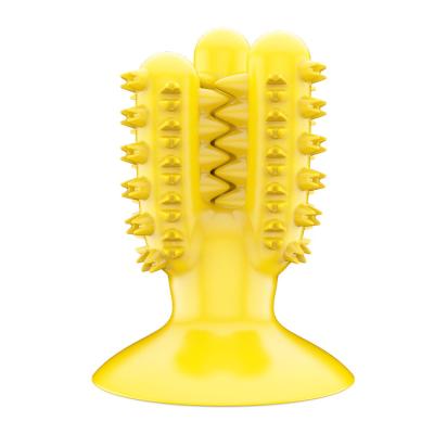 Cina High Quality Dog Chew Toys Cactus Shape Dog Toothbrush Pet Suction Cup Toys For Pet in vendita