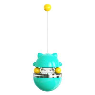 Cina Wholesale interactive pet dancing spinning cat toy leaking slow food ball in vendita