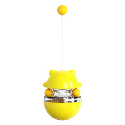 Cina Wholesale interactive pet dancing spinning cat toy leaking slow food ball in vendita