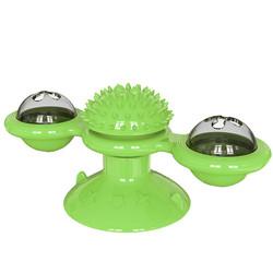 Cina 2021 Hot Seller Pet Cat Puzzle Interaction With Spinning Turning Windmill Cat Toy in vendita