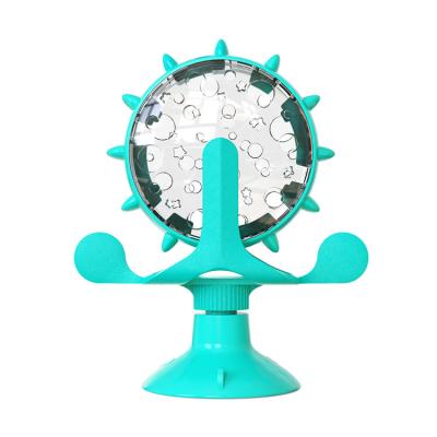 Cina 2021 Interesting New Product Cat Snack Dispenser Interactive Small Pet Toy Leaking Supply Windmill Kitten Feeder in vendita