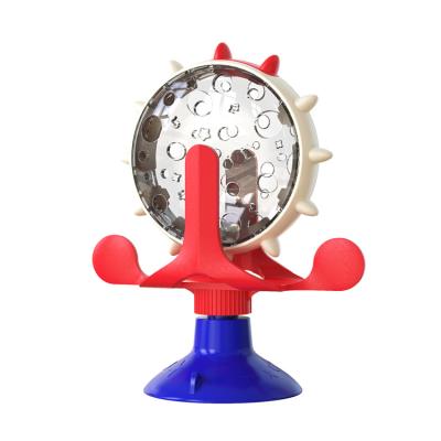 Cina 2021 Interesting New Product Cat Snack Dispenser Interactive Small Pet Toy Leaking Supply Windmill Kitten Feeder in vendita