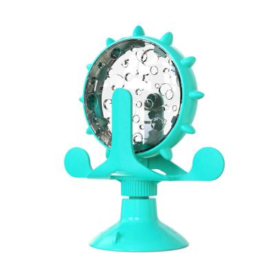 Cina 2021 Interesting New Product Cat Snack Dispenser Interactive Small Pet Toy Leaking Supply Windmill Kitten Feeder in vendita