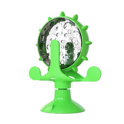 Cina 2021 Interesting New Product Cat Snack Dispenser Interactive Small Pet Toy Leaking Supply Windmill Kitten Feeder in vendita