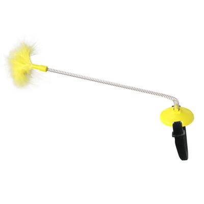 Cina Wholesale Adjustable Pet Interactive Toy Funny Pet Wand Teasing Cat Stick Cat Teaser Stick With Spring Rod in vendita
