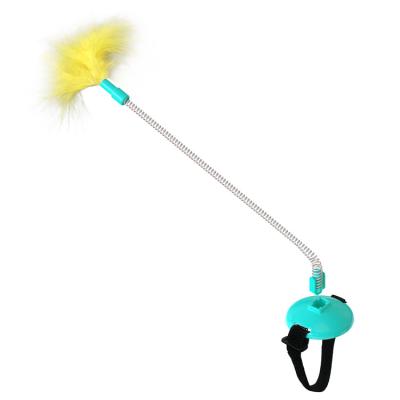 Cina Wholesale Adjustable Pet Interactive Toy Funny Pet Wand Teasing Cat Stick Cat Teaser Stick With Spring Rod in vendita