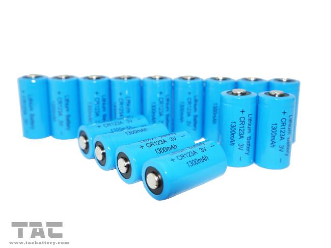 CR123A Primary Lithium LiMnO2 Battery 1300 mAh with High Energy Density