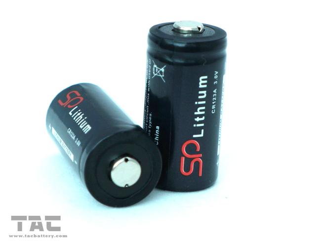 Long cycle life 3.0V CR123A 1300mAh TAC Primary Lithium Li-MnO2 Battery