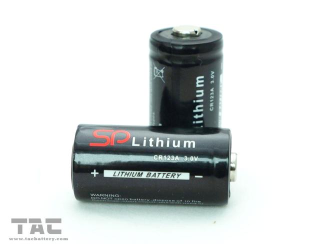 Long cycle life 3.0V CR123A 1300mAh TAC Primary Lithium Li-MnO2 Battery