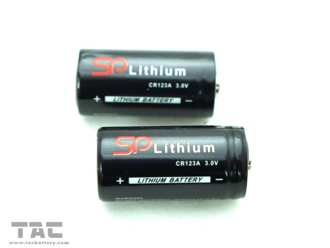 Long cycle life 3.0V CR123A 1300mAh TAC Primary Lithium Li-MnO2 Battery