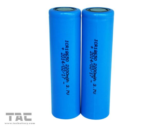 3.7V 18650 2200mAh Lithium Ion Cylindrical Batteries cells