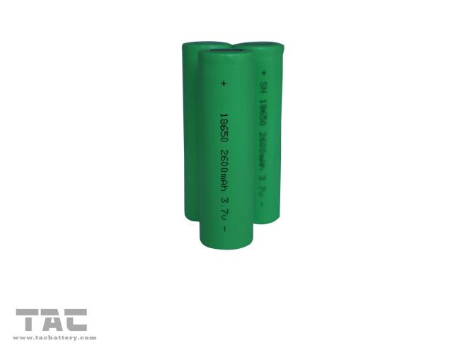 High Capacity 3.7v Lithium Ion Cylindrical Batteries 18650 2600mAh