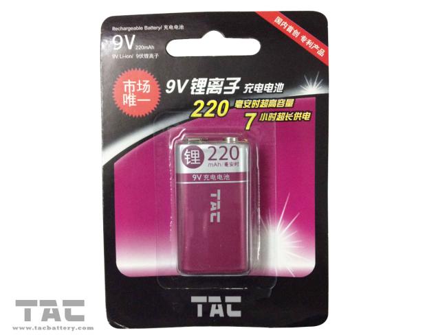 9V 220mAh Lithium Ion Cylindrical Battery , Electronic Scale