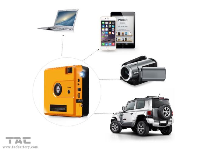 Portable 400 AMP Peak 12V 16800mAh Car Jump Starter Charger Combine with Air Compressor