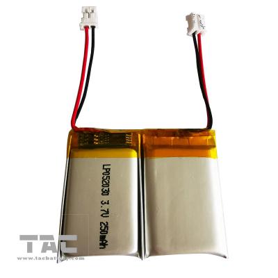 中国 Bluetoothのために再充電可能なLP052030 3.7V 250mAhポリマー リチウムLipo電池 販売のため