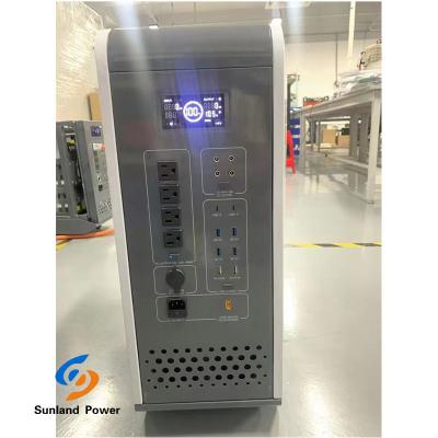 China 2000W Power Station 5324WH Lithium Battery For Home With AC Output And Wheels for sale