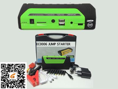 China Green Portable Car Jump Starter Led Light Torch / Sos / Strobe 3 In 1 Jump Starter And Power Supply for sale