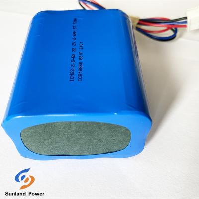 China Speacker lithium battery ICR18650 6S1P 22.2V 2.6AH Rechargeable Lithium Ion Battery Pack for sale