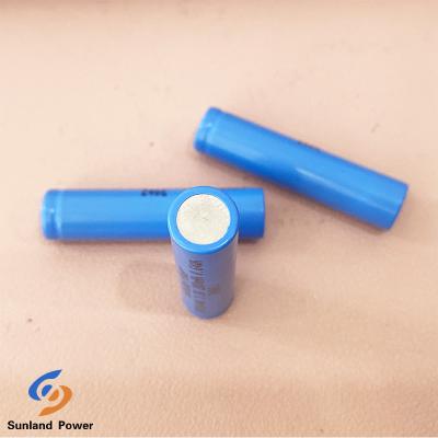 China Rechargeable Lithium Battery IFR10440 AAA  3.2V LiFePO4  200mAh Cell Flat Cap for sale