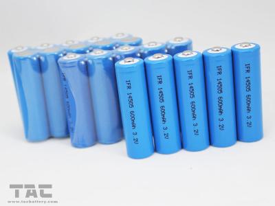 China Solar Battery IFR14500 AA 3.2V 600mAh LiFePO4 Battery For Solar light for sale