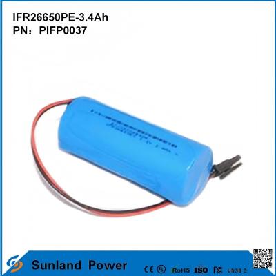 중국 IFR26650PE-3.4Ah 3.2V LiFePO4 배터리 셀 태양광 전등 전등 원경 수명 2000 번 판매용