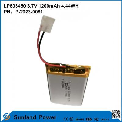 Chine GP603450 Cellule pour électronique grand public et applications médicales 1200mAh 3.7V UL & UN38.3 Certifié en stock et personnalisable à vendre