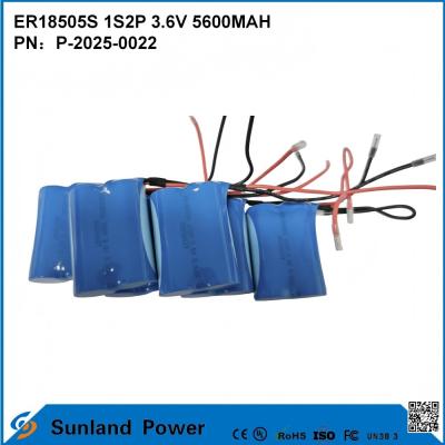 중국 ER18505S 1S2P 3.6V 5600MAH 고온 내성 고용량 배터리 판매용