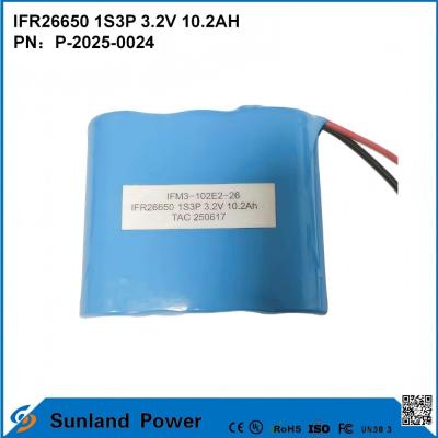 China Une grande quantité de batteries IFR26650 1S3P 3.2V 10,2Ah,disponibles pour les systèmes de stockage d'énergie OEM outils électriques et puissance de secours for sale