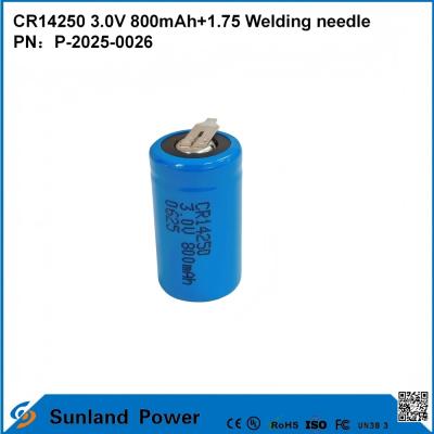 China CR14250 3.0V 800mAh+1.75 Welding needle can be used for Smart metering water meters electricity meters gas meters memory backup CMOS memory RTC real-time clocks wireless alarm sensors for sale