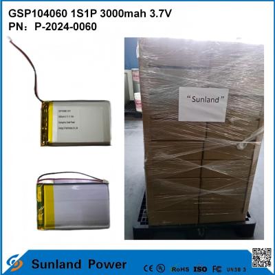 China GSP104060 Lithium Polymer Battery Is Widely Used In Power Banks, Bluetooth Earphones And Bluetooth Speakers With A Cycle Life Of 500–2500 Charge/Discharge for sale