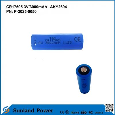 China CR17505 3V 3000mAh Battery Applied In  Smart Meters Industrial Control And Security Systems for sale
