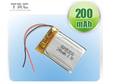 China Light Weight LP452030 3.7V 200mAh Polymer Lithium Ion Batteries UN38.3  RoHs for sale